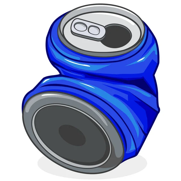 Cartoon Crushed Soda Can