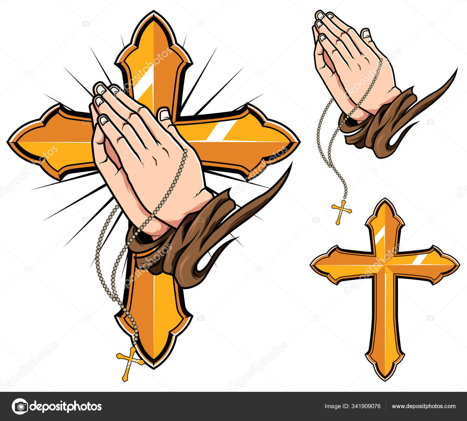 Praying Hands Symbols Stock Vector Image by ©Malchev #341909076