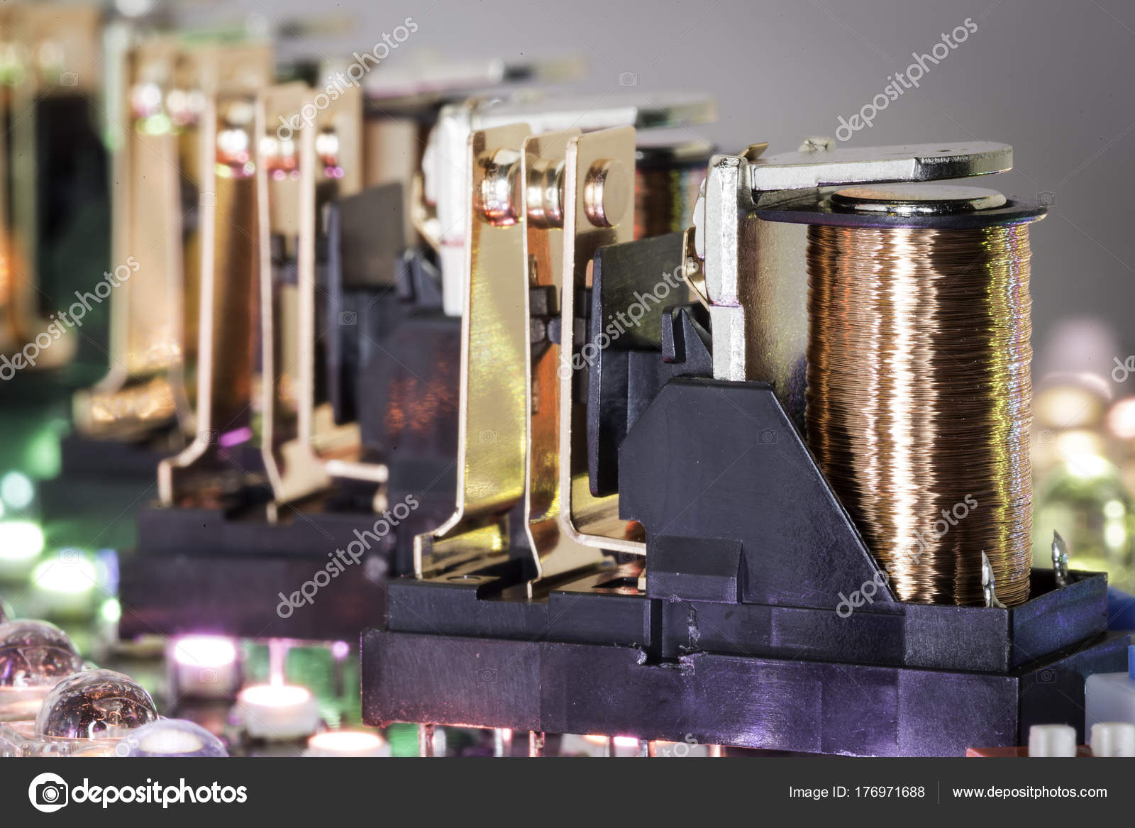 Electromagnetic relays Stock Photo by ©Nivellen77 176971688