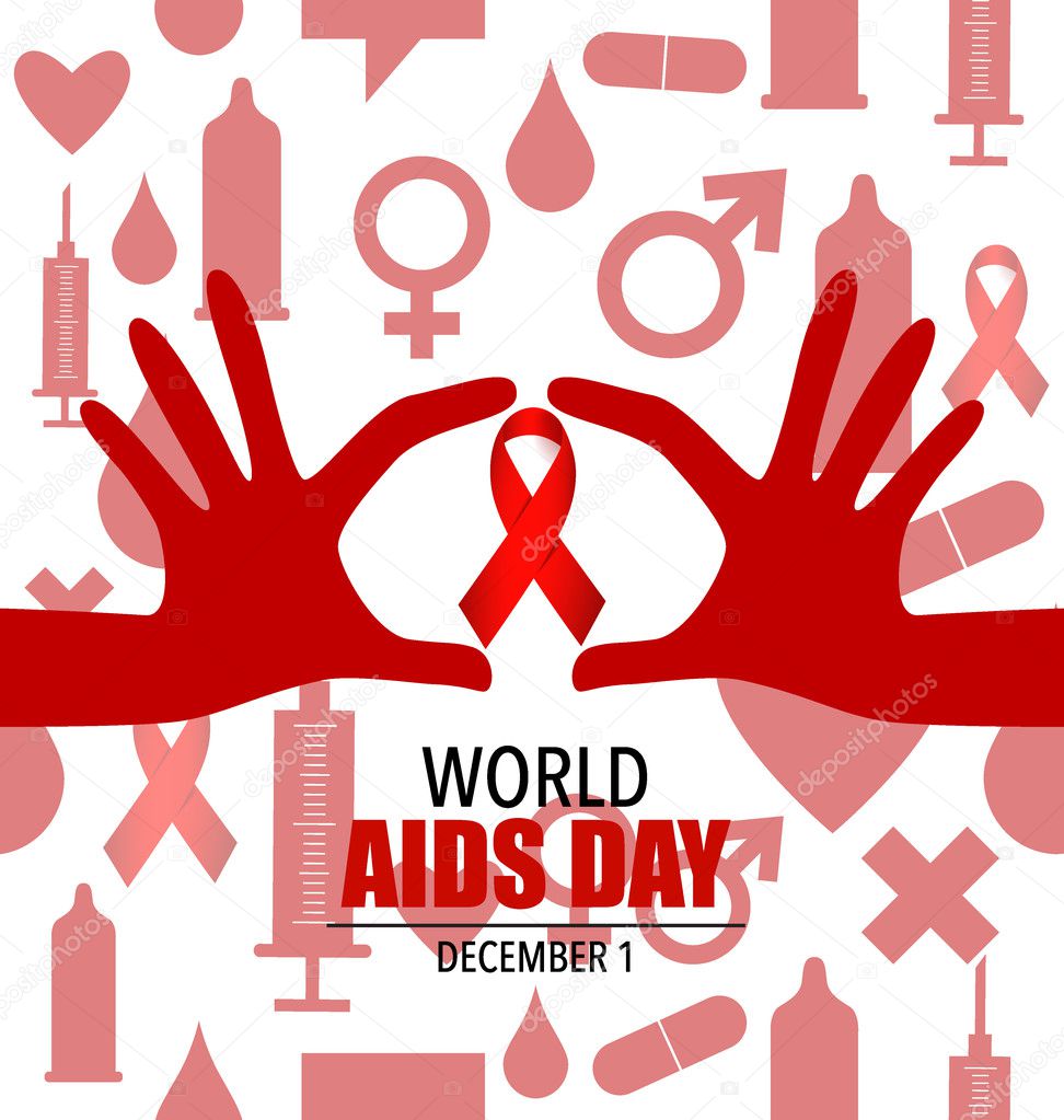 Día Mundial del SIDA. 1 de diciembre Cartel del Día Mundial del SIDA. Vector illus Vector de ...
