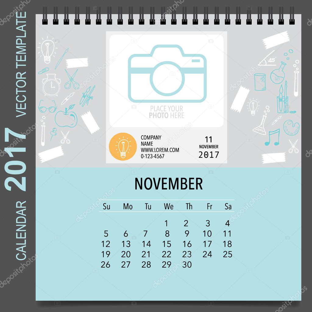 2017 Calendar planner vector design, monthly calendar template f Stock ... 2017 Calendar planner vector design, monthly calendar template f Stock ...