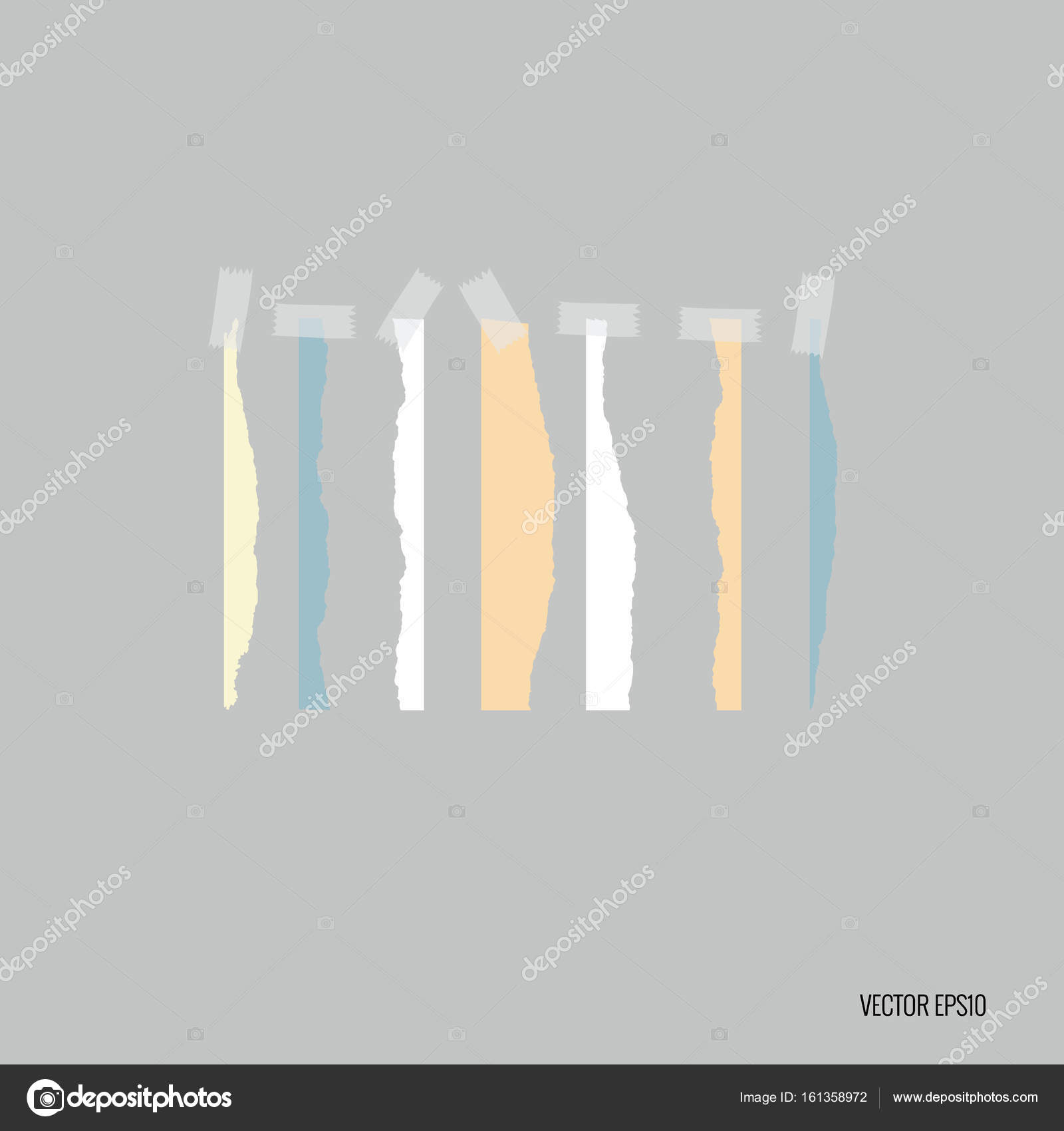 Collection of various note papers, ready for your message. Vecto ...