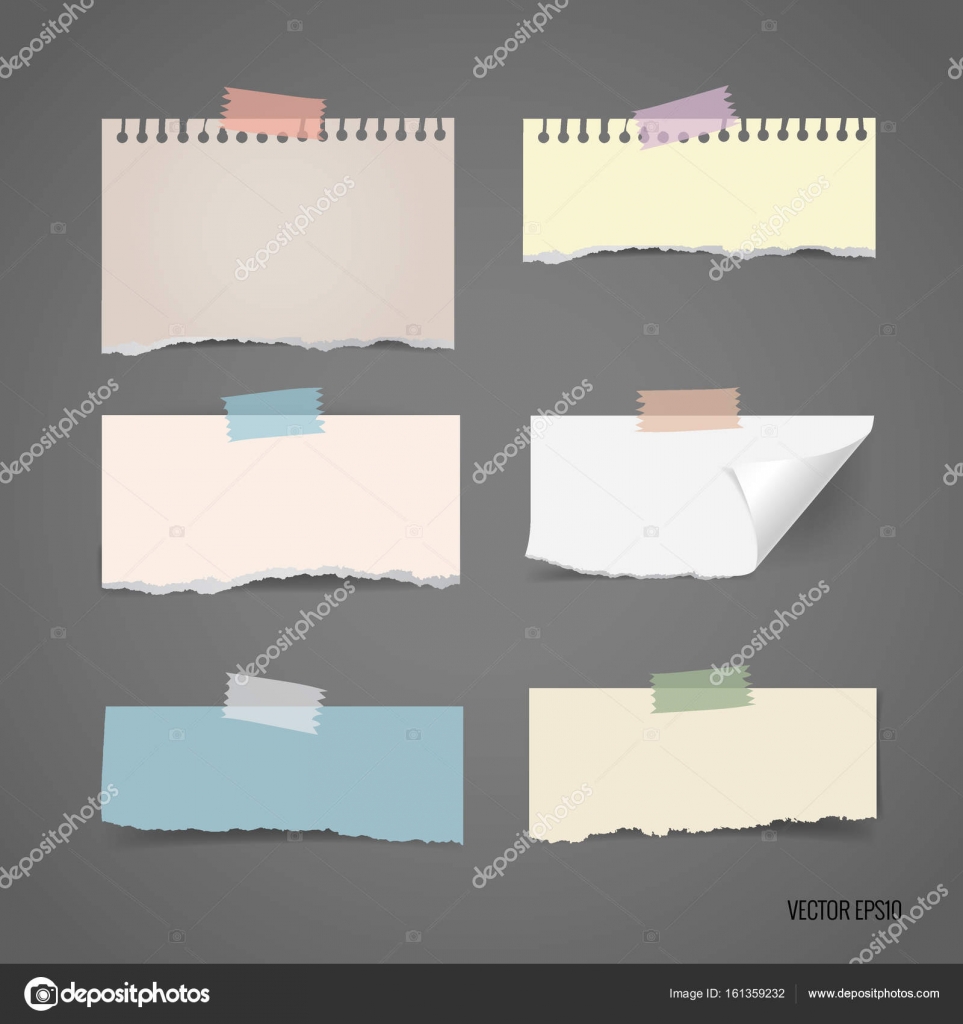 Collection of various note papers, ready for your message. Vecto ... Collection of various note papers, ready for your message. Vecto ...