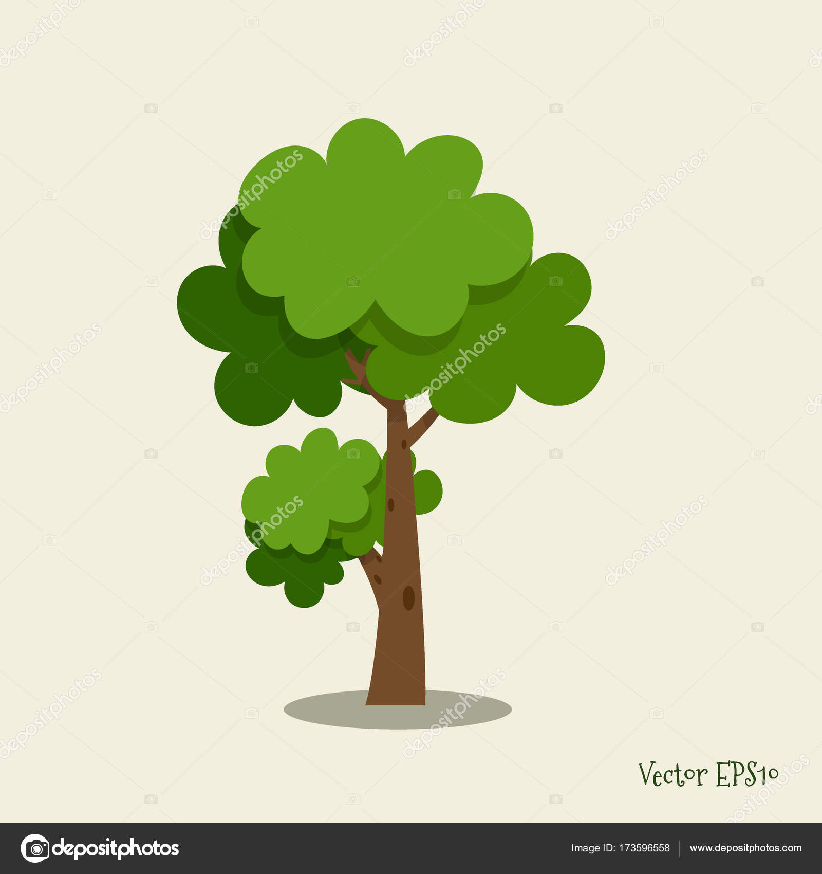 Abstract Stylized Tree Vector Illustration Stock Vector by ...