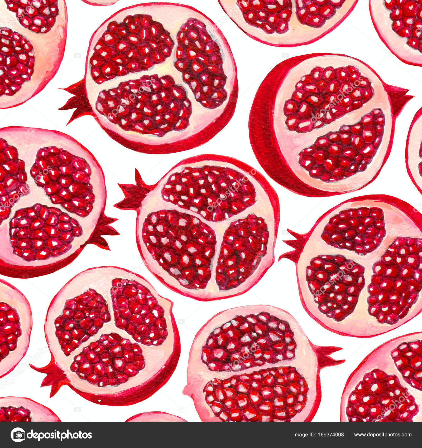 Pomegranate pattern design — Free Stock Photo © katerinamk #169374008