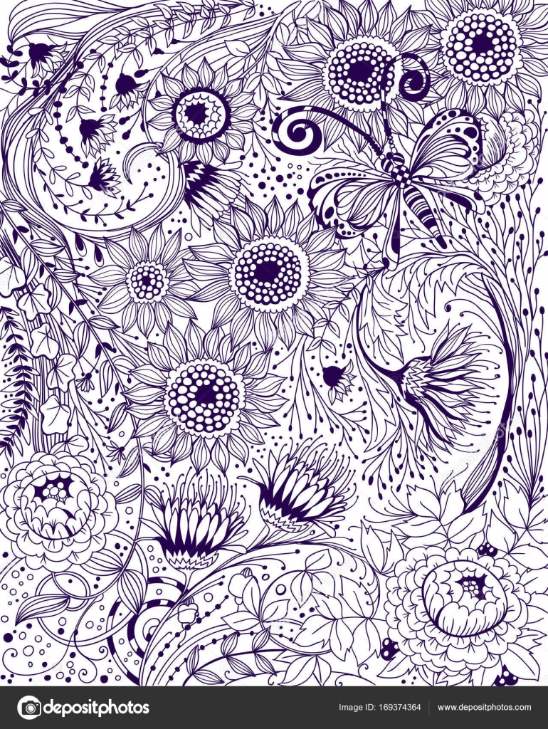 Floral doodles background Stock Vector by ©katerinamk 169374364