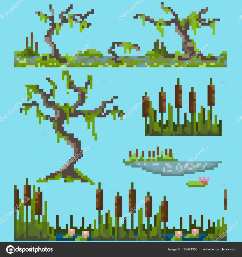 A set of pixel elements Stock Vector Image by ©anna_wizard #166474356