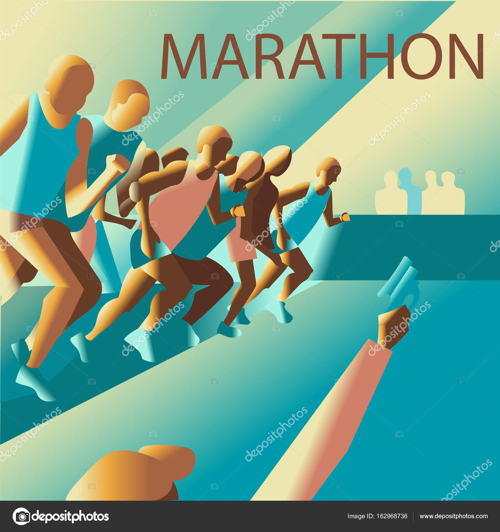 Marathon Running Poster