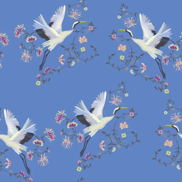 Crane, pattern, vector, illustrationabstract, art, asia, asian ...