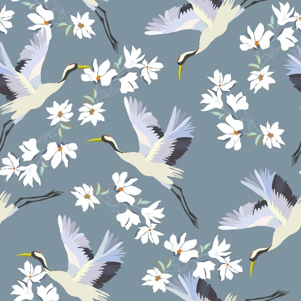 Crane, pattern, vector, illustrationabstract, art, asia, asian ...