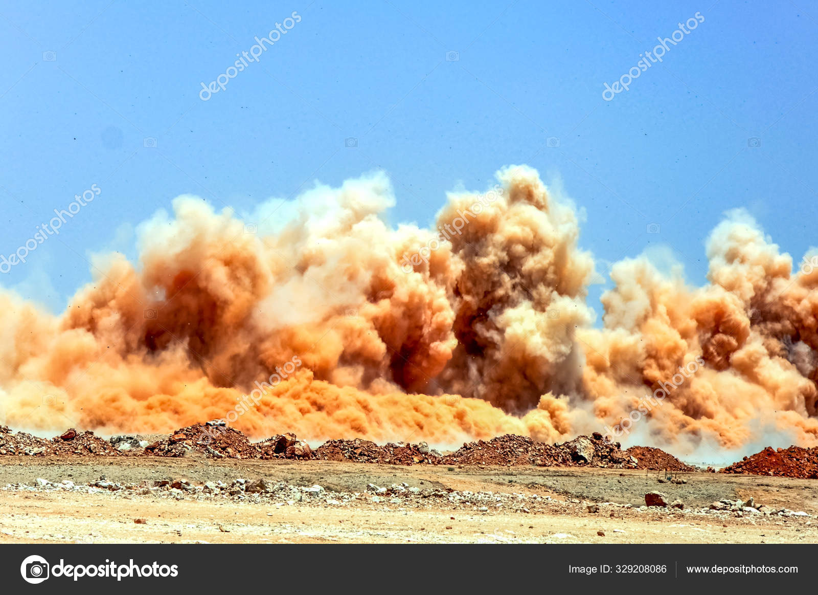 Dust Clouds Detonator Blast Mining Site Stock Photo by ©ndwarraich ...