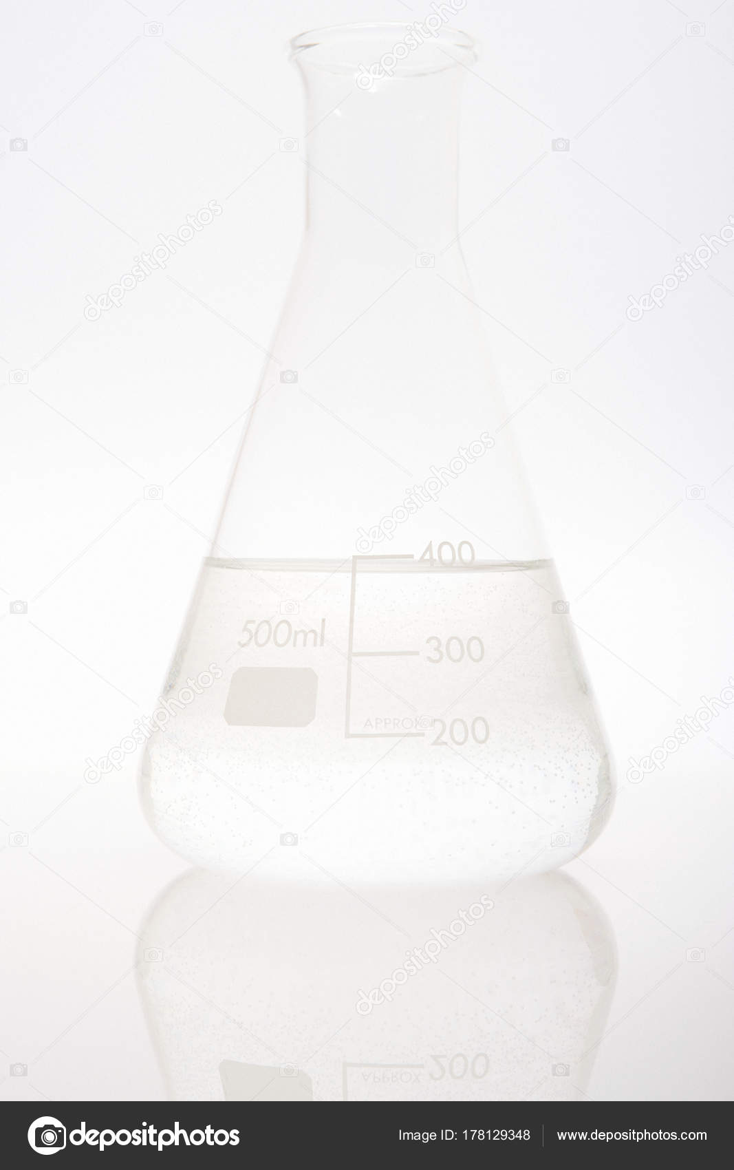 Water Volumetric Flask White Background Stock Photo by ©ImageSource ...