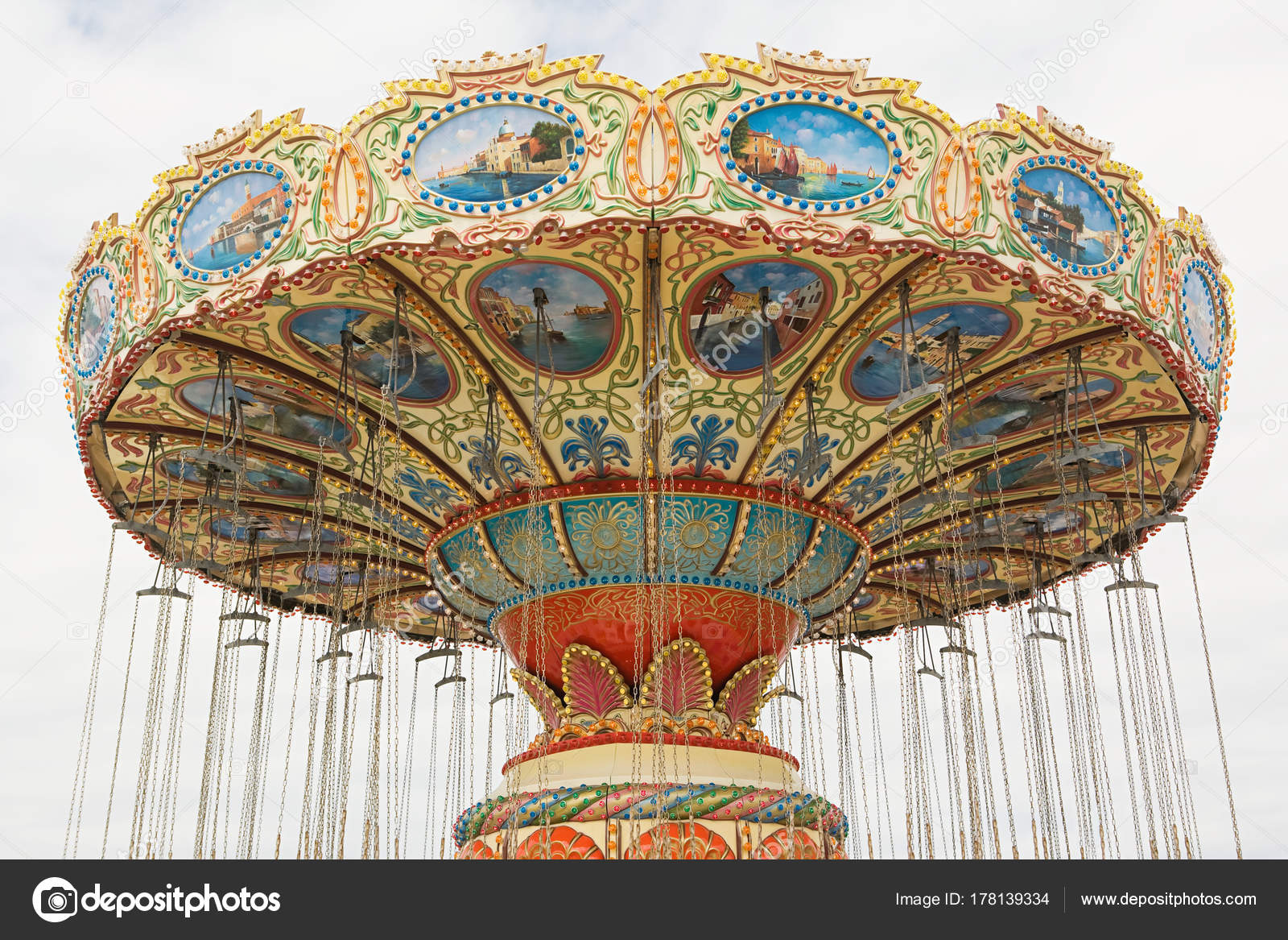 Carousel Cloudy Sky – Stock Editorial Photo © ImageSource #178139334