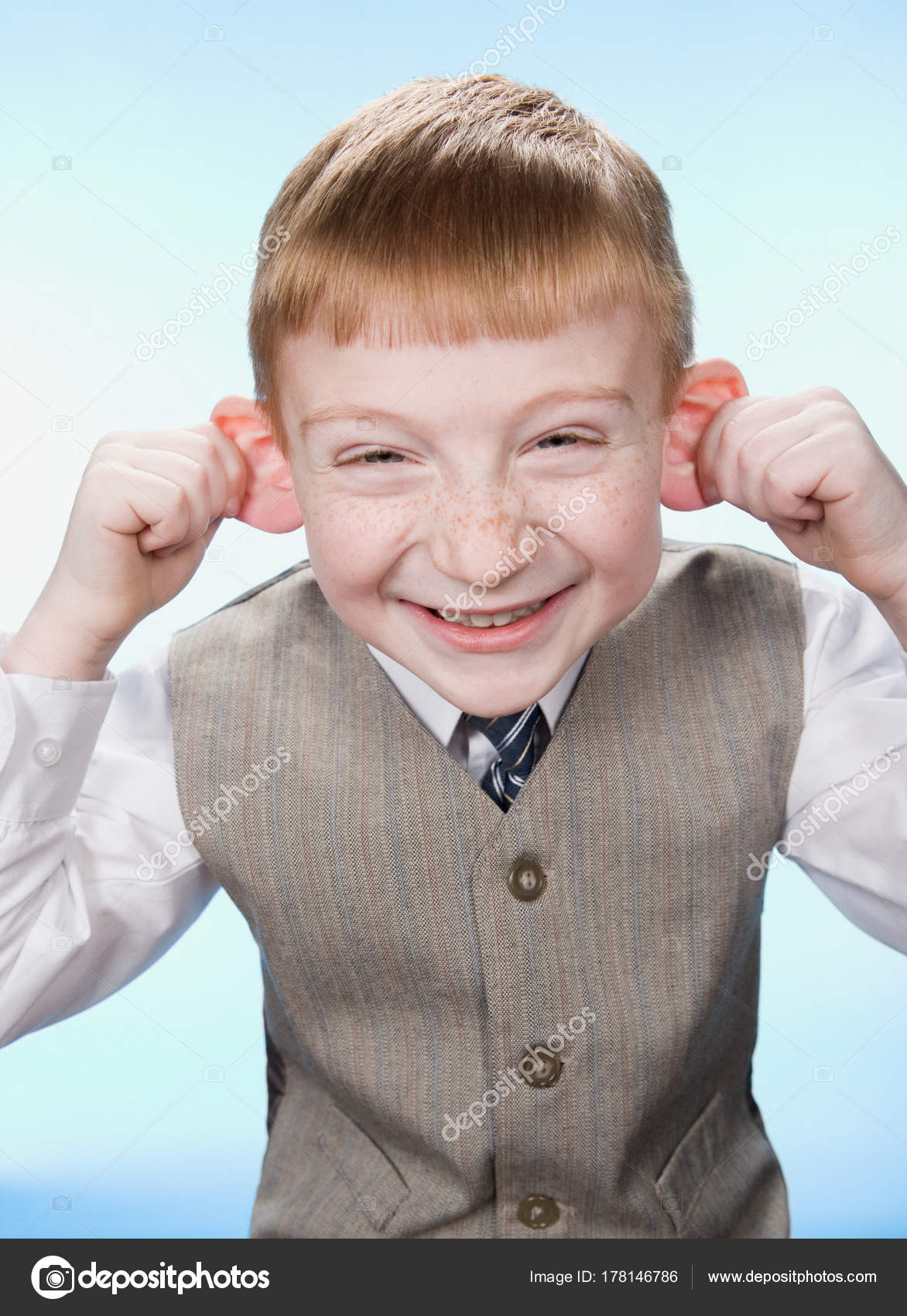 Boy Pulling His Ears Stock Photo by ©ImageSource 178146786