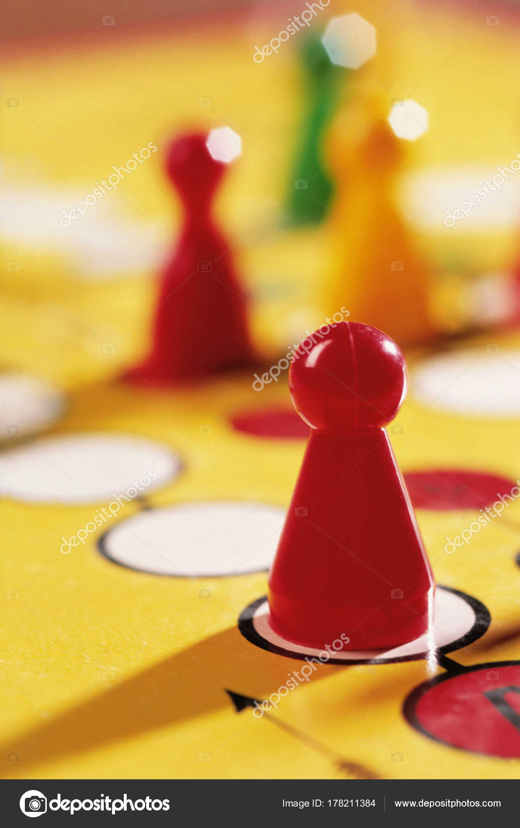 Close Game Counters Yellow Background Stock Photo by ©ImageSource 178211384