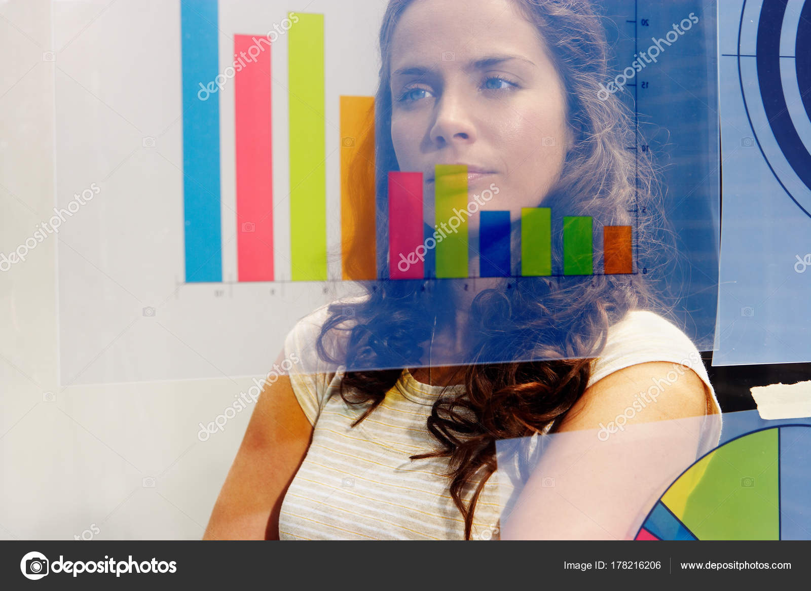 Young Woman Seen Graph — Stock Photo © ImageSource #178216206