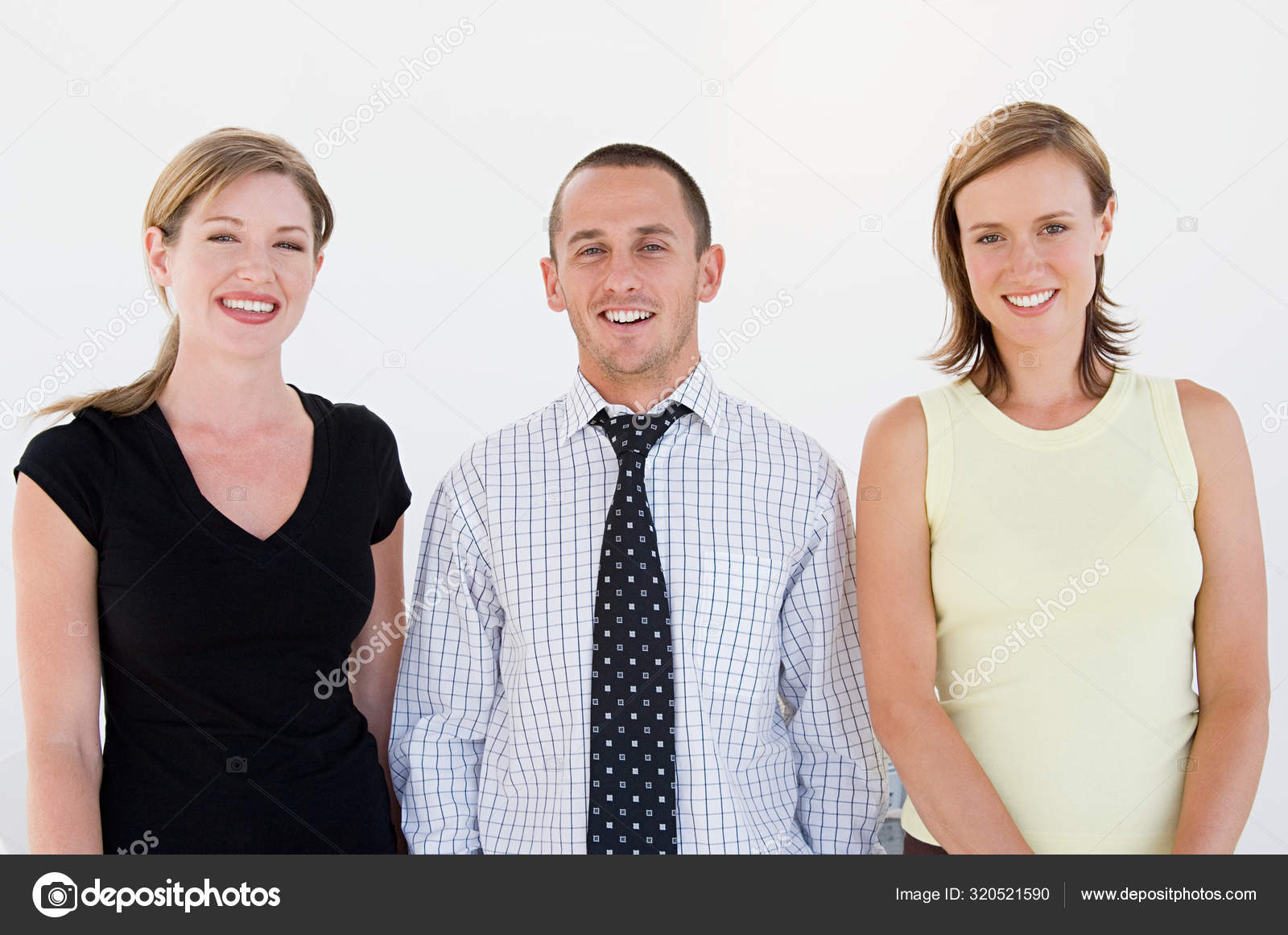 Group Portrait Office Workers White Stock Photo by ©ImageSource 320521590