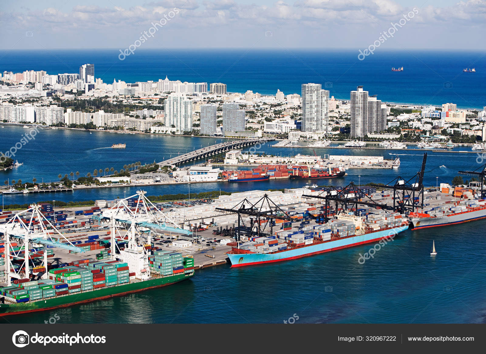 Port Miami Top View – Stock Editorial Photo © ImageSource #320967222