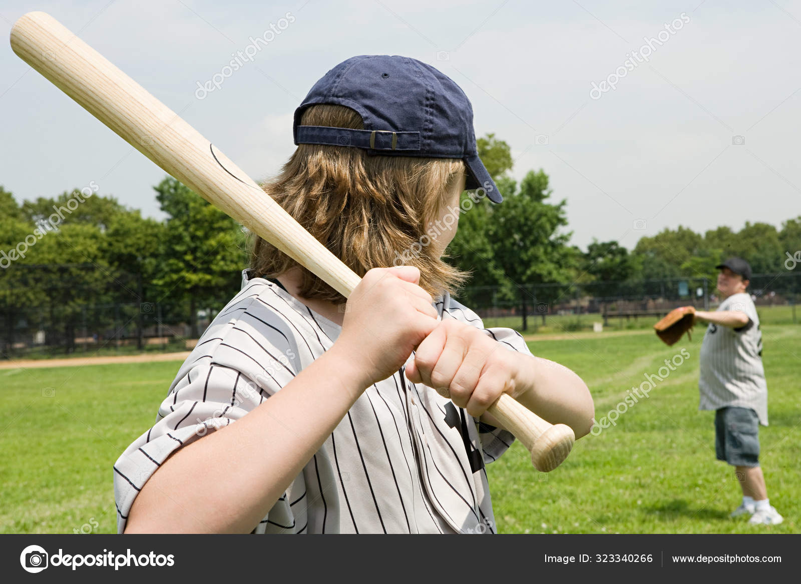 Family Playing Baseball
