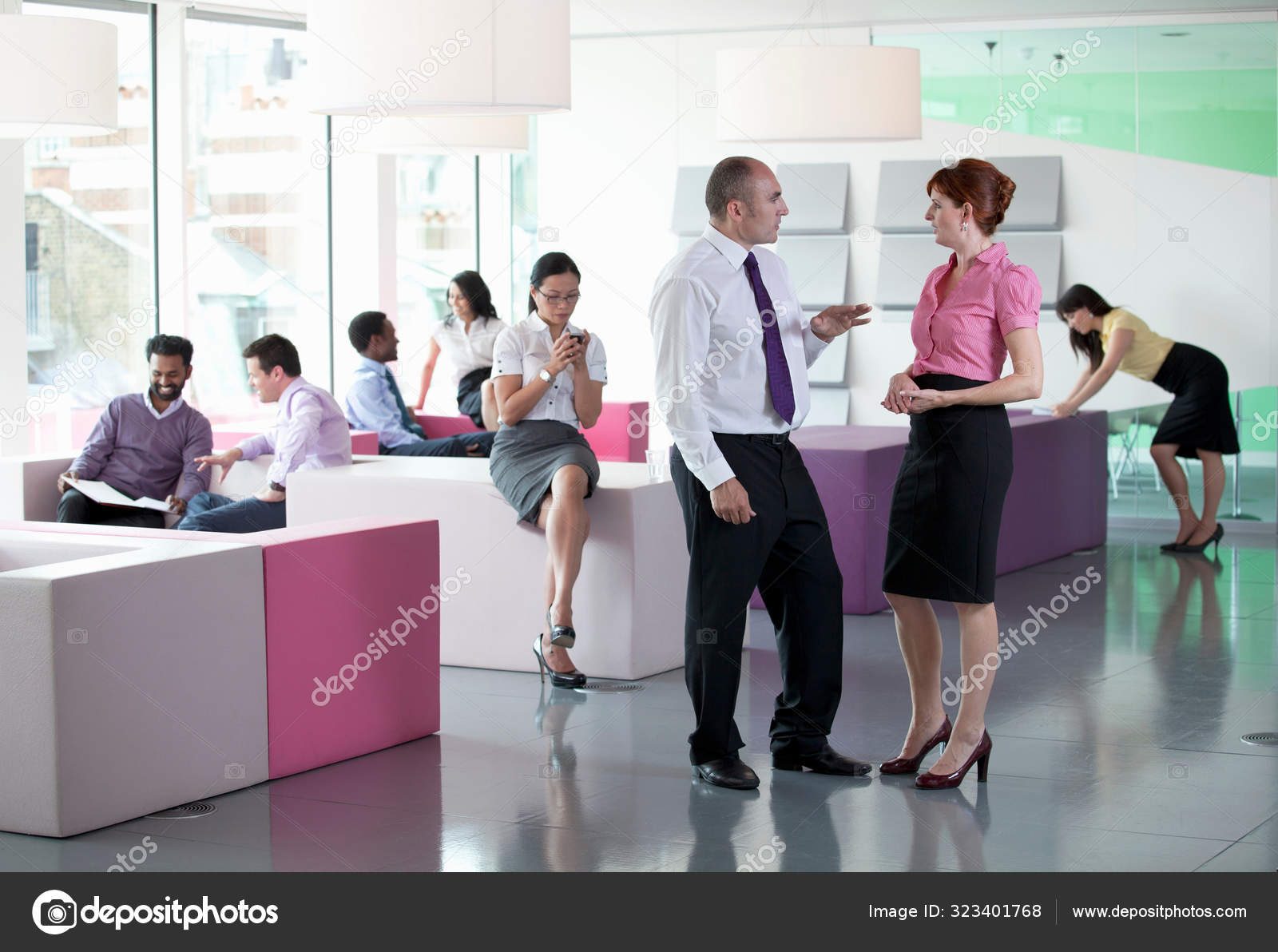 Work Colleagues Busy Workplace Stock Photo by ©ImageSource 323401768