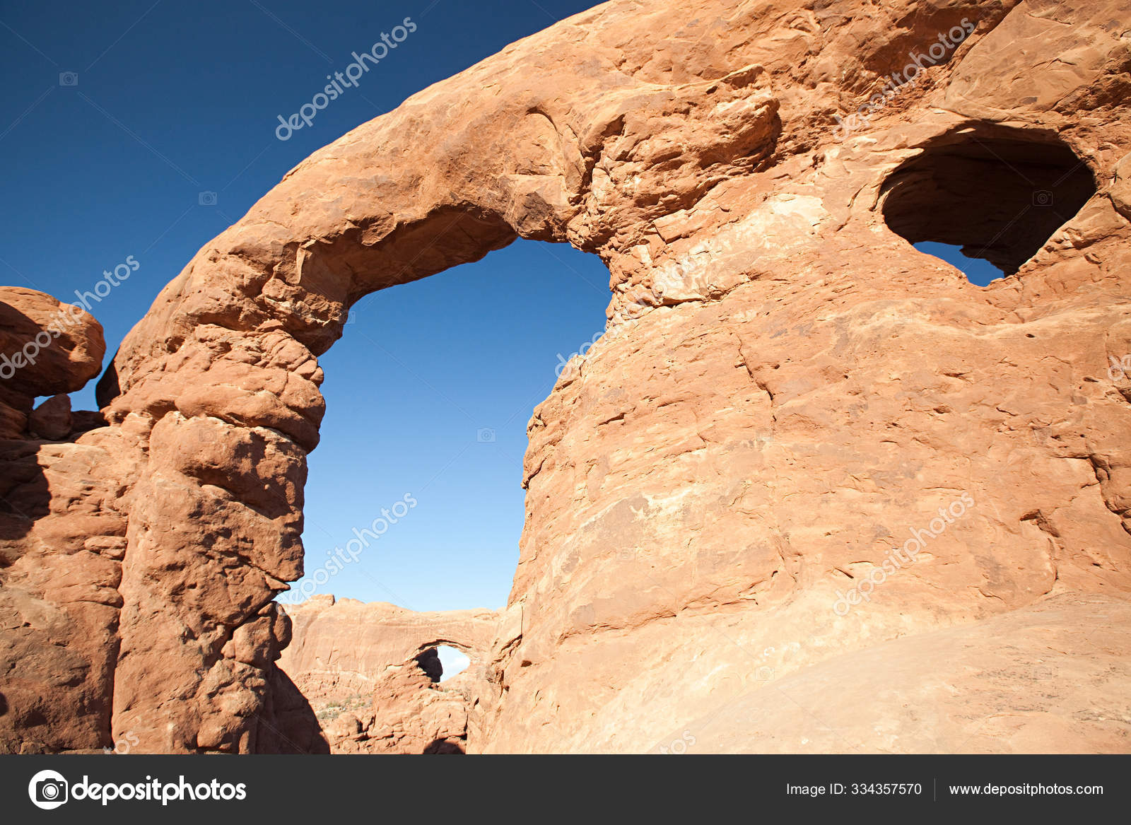 Turret Arch Arches National Park Moab Utah Usa Stock Photo by ...