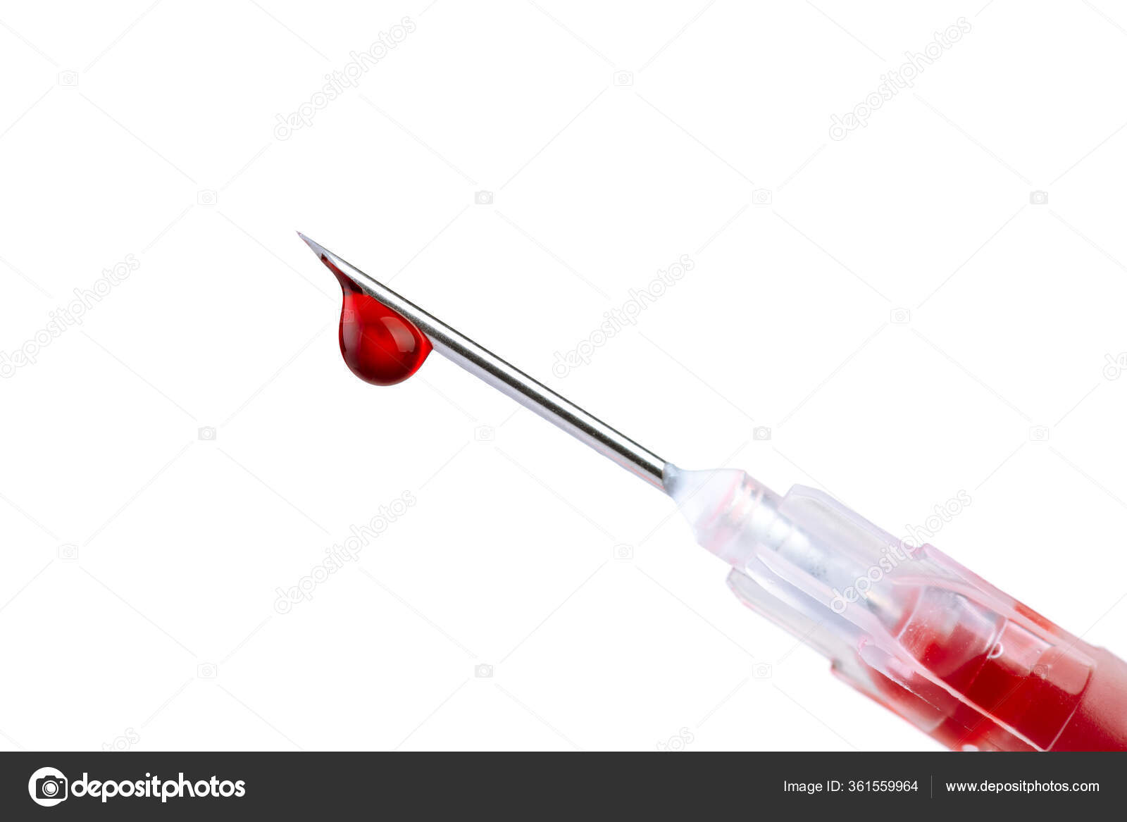 Sharp Syringe Leaking Blood — Stock Photo © SSilver #361559964