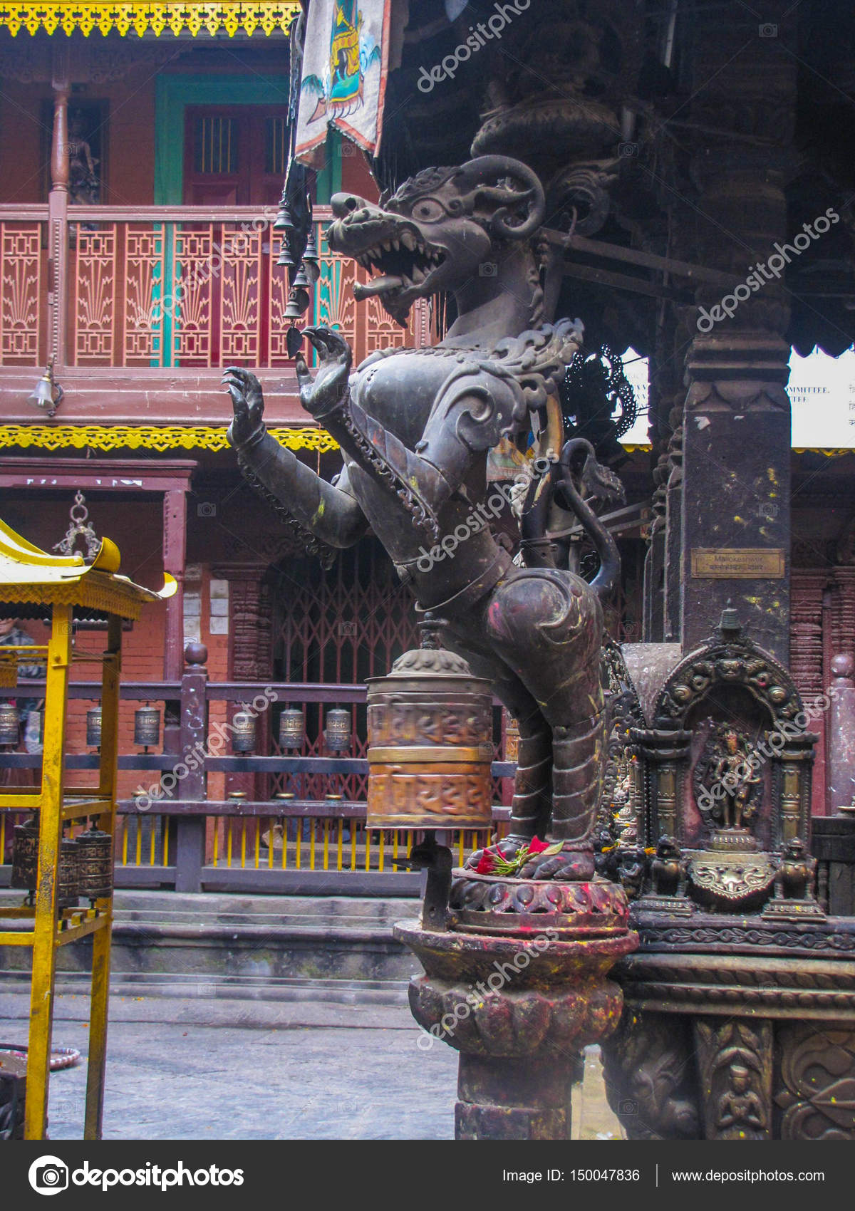A statue of a guard dog next to the temple Stock Photo by ©LanaKray ...