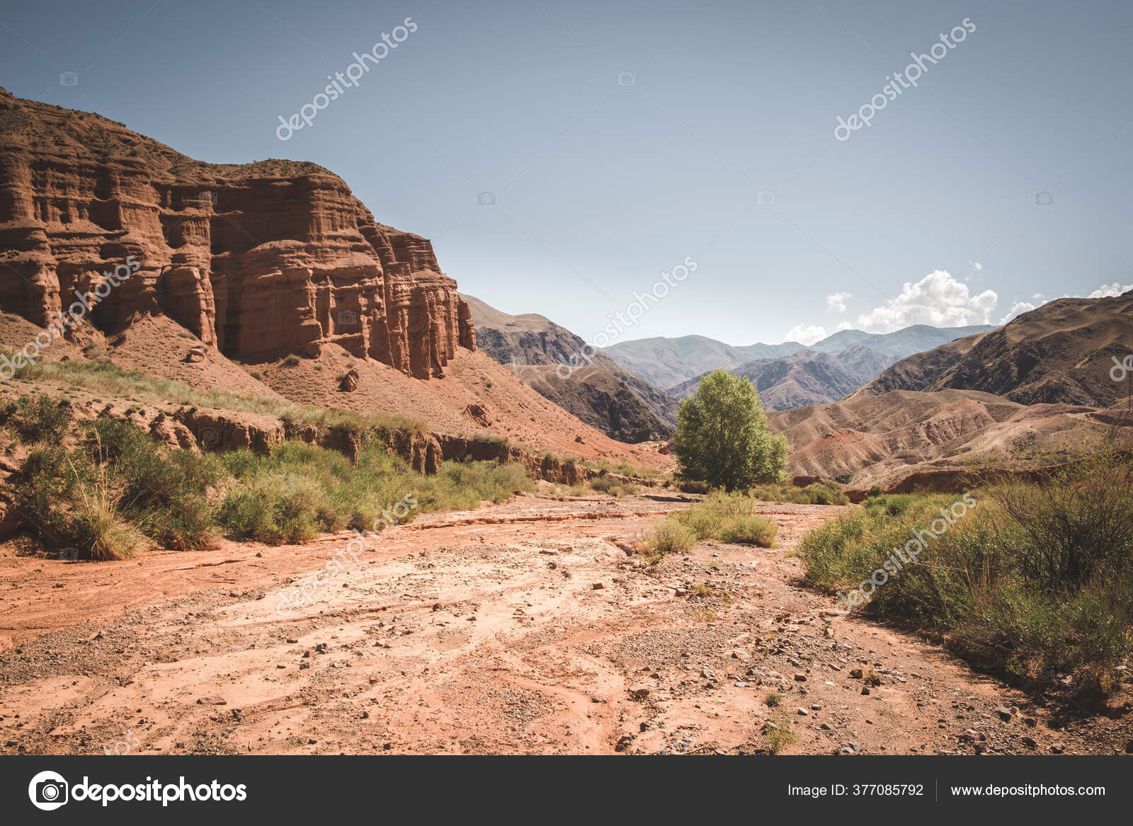 Fantastic Clay Red Castles Sandy Desert Canyon Konorchek Kyrgyzstan ...