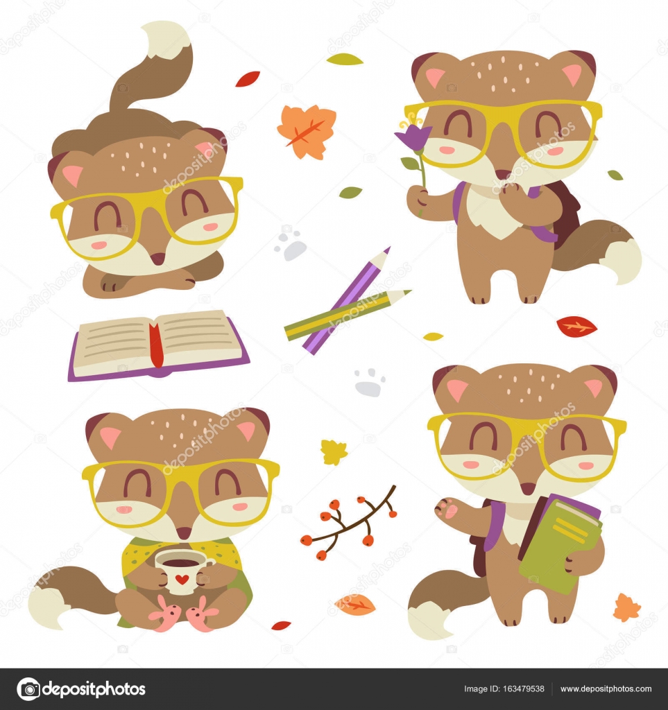 Nerd cat set Stock Vector Image by ©sunnyws #163479538