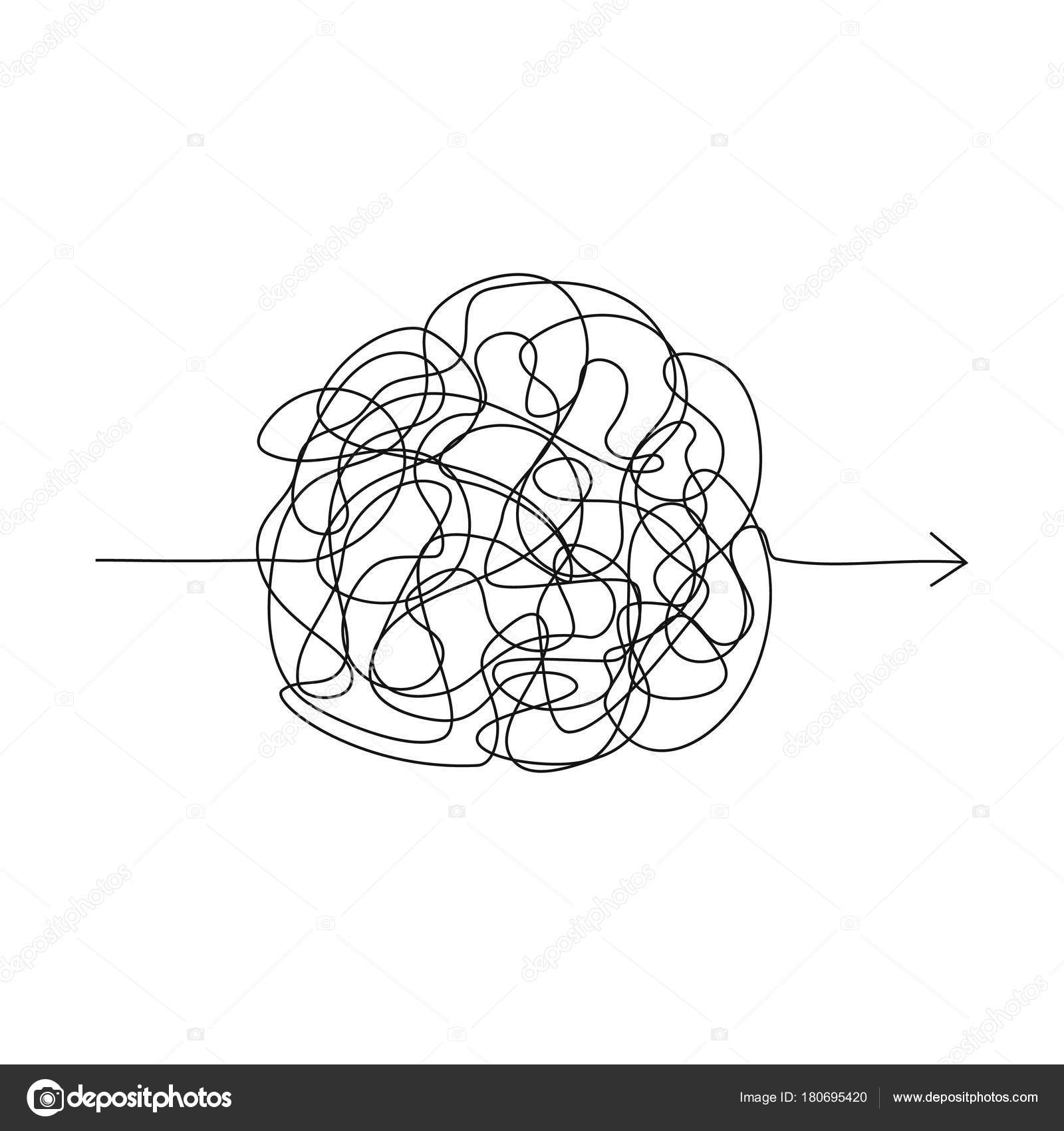 Symbol of complicated way, chaos, pass way arrow — Stock Vector ...