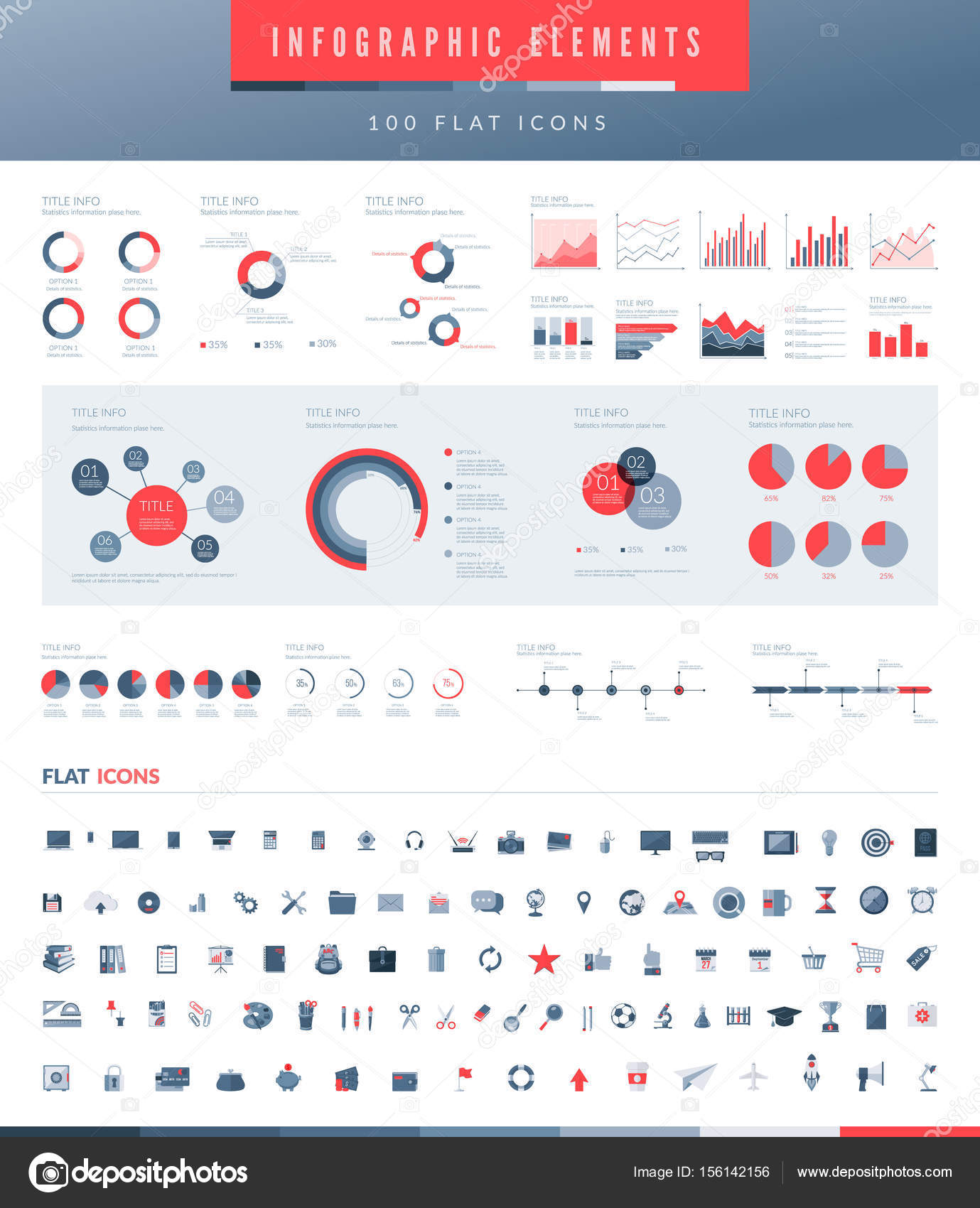 Infographic elements set. Stock Vector by ©Chuhail 156142156