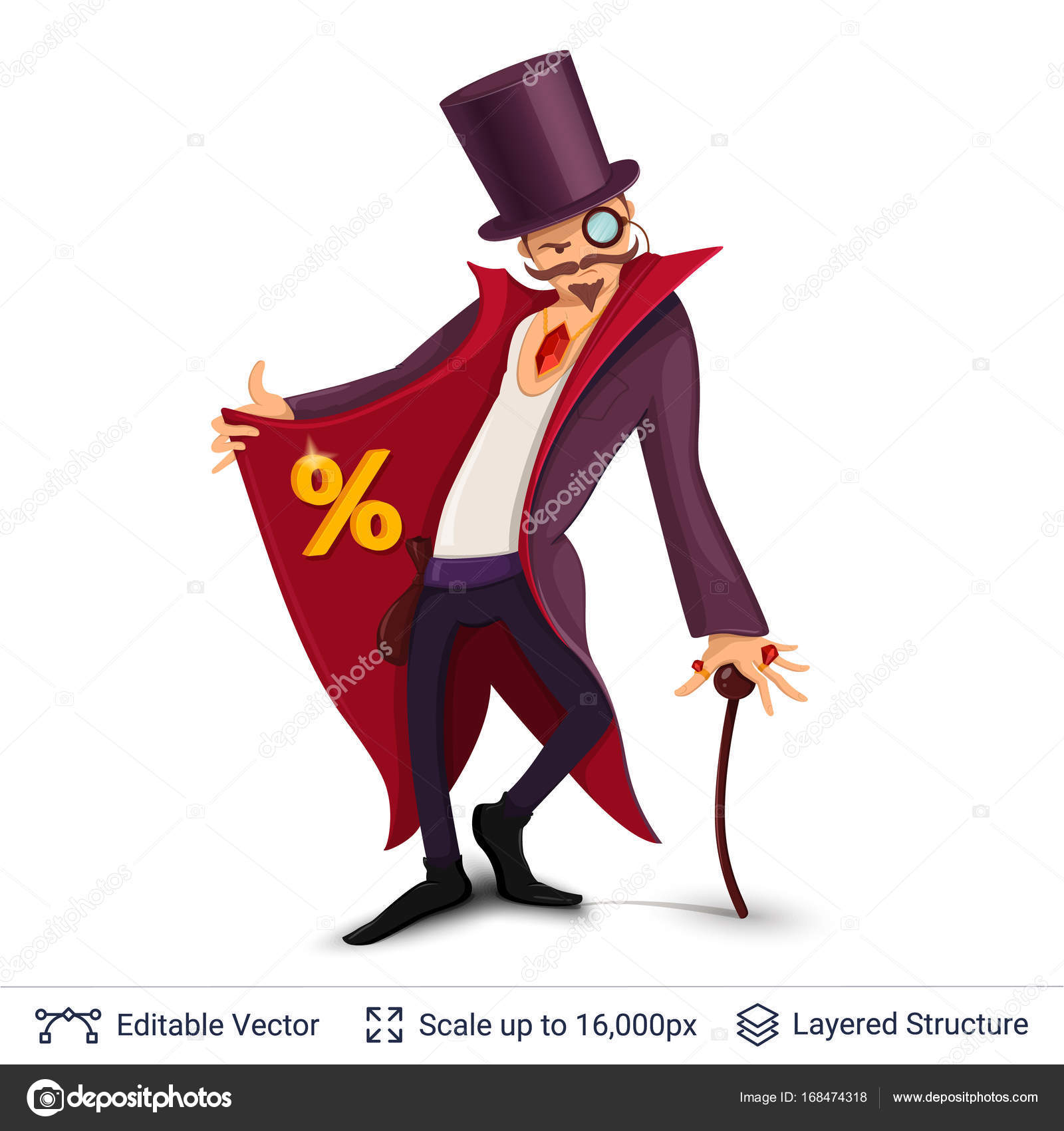 Sly character offers specials. Stock Vector Image by ©Chuhail #168474318