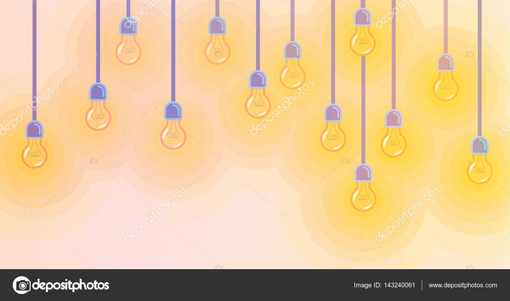 Background with colorful glowing light bulb Stock Vector Image by ...