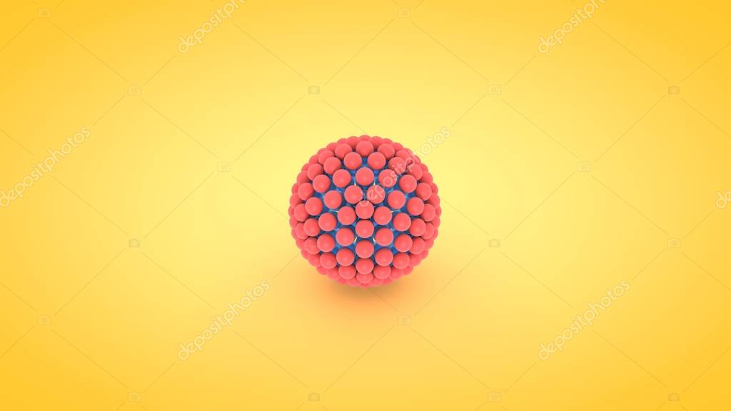 Ilustraci n de matriz at mica de esfera isom trica, representaci n 3D 2024