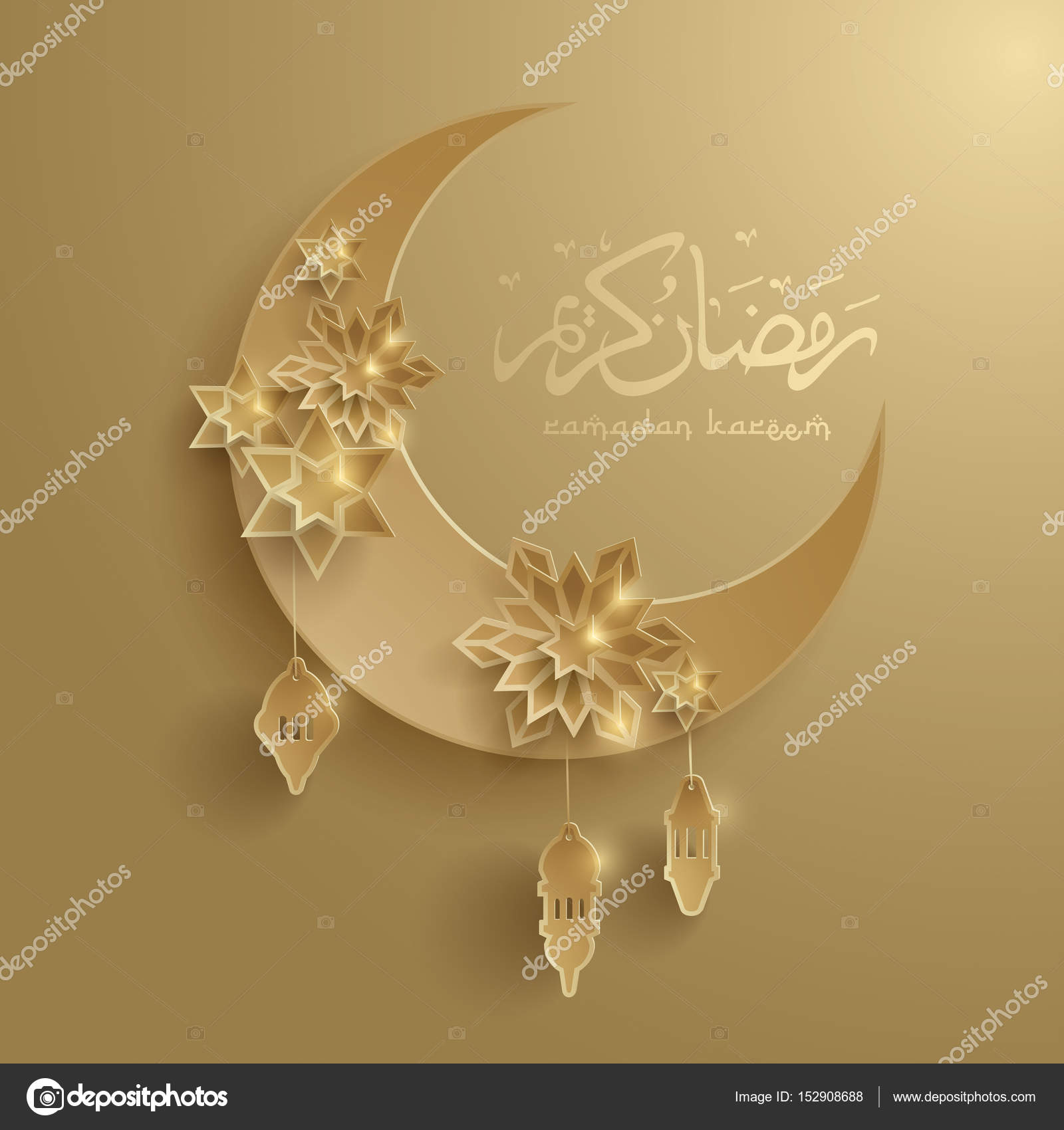 Ramadan background with moon and stars Stock Vector Image by ©ori ...