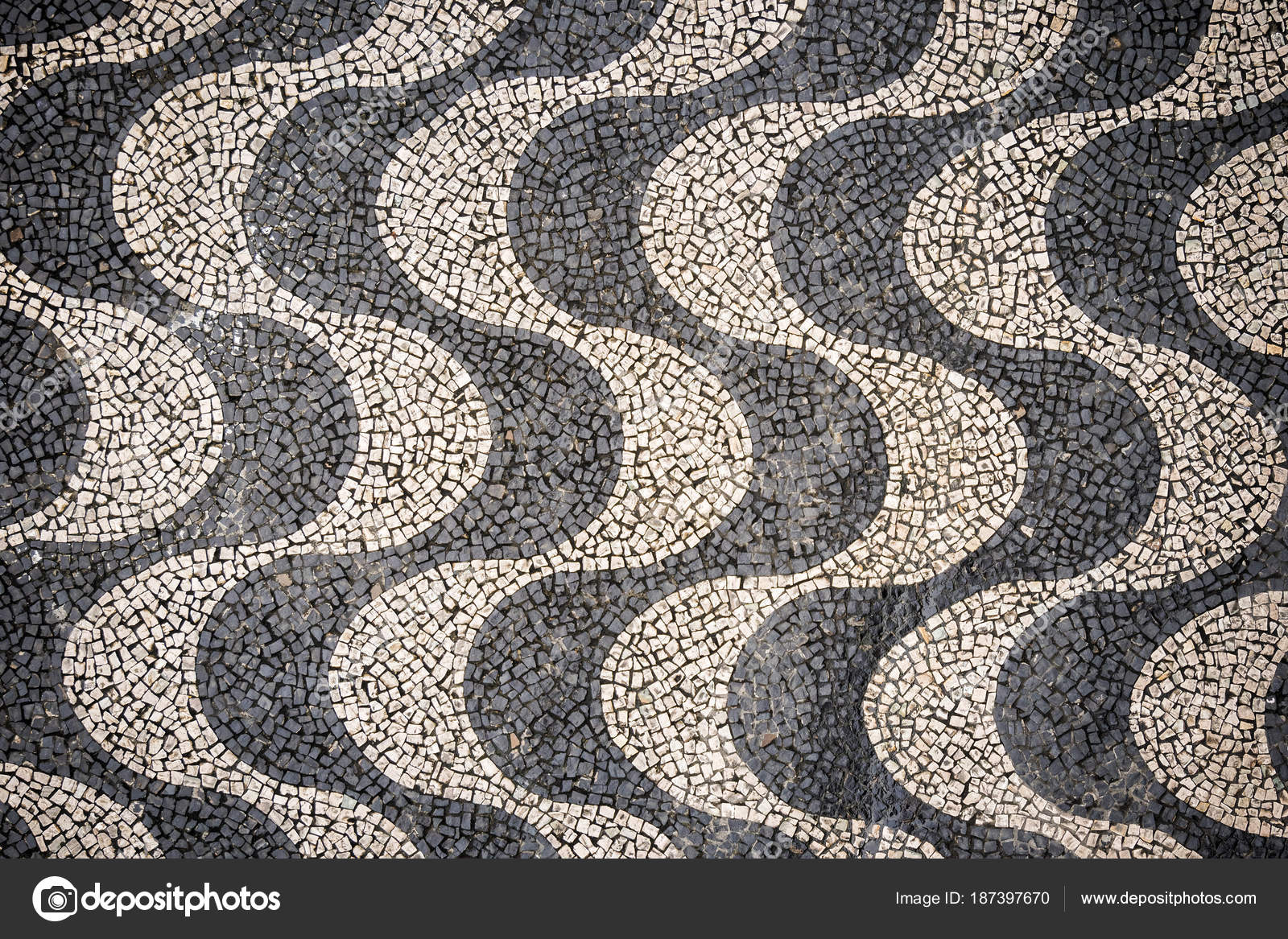 Ipanema Beach Famous Mosaic Pattern Rio Janeiro Brazil Light Leak ...