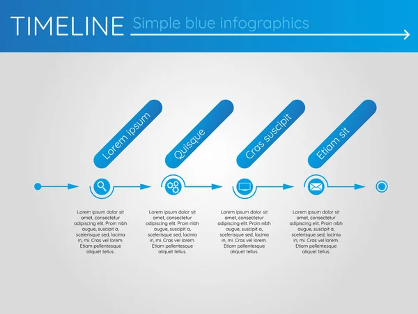 Simple blue timeline 19, infographics vector Stock Vector by ©danek_w ...