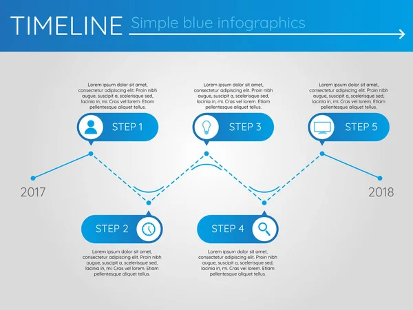 Simple blue timeline 12, infographics vector Stock Vector by ©danek_w ...