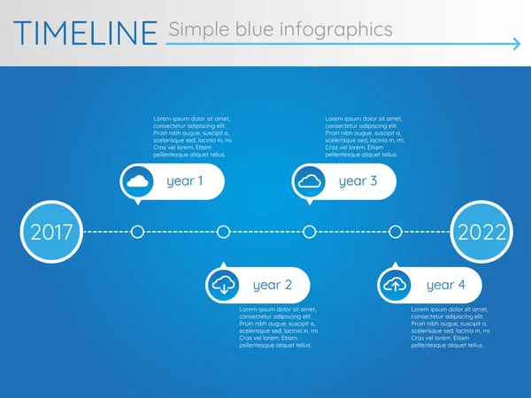 Simple blue timeline 12, infographics vector Stock Vector by ©danek_w ...
