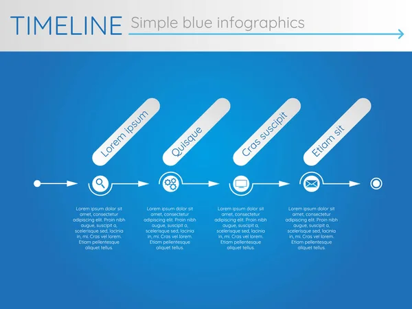 Simple blue timeline 19, infographics vector Stock Vector by ©danek_w ...