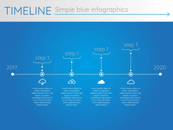 Simple blue timeline 12, infographics vector Stock Vector by ©danek_w ...