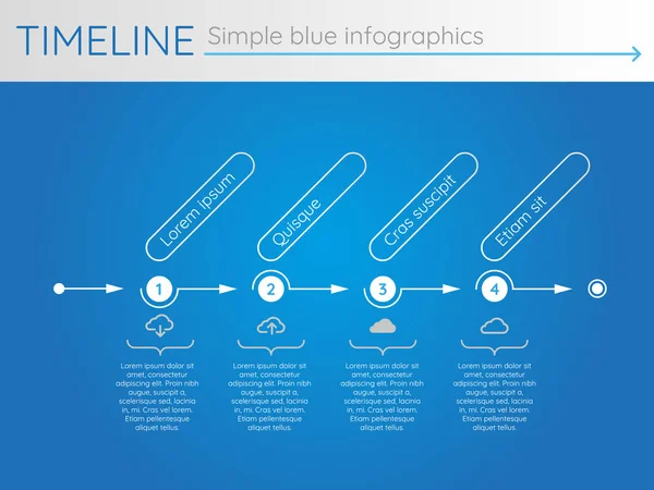 Simple blue timeline 19, infographics vector Stock Vector by ©danek_w ...