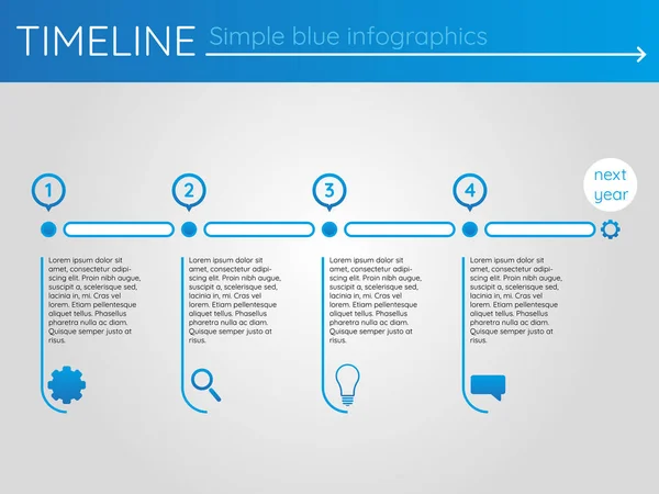 Simple blue timeline 19, infographics vector Stock Vector by ©danek_w ...