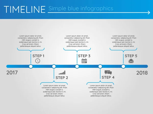 Simple blue timeline 12, infographics vector Stock Vector by ©danek_w ...