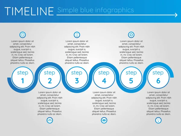 Simple blue timeline 12, infographics vector Stock Vector by ©danek_w ...