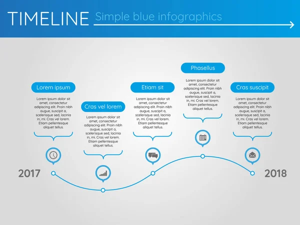 Simple blue timeline 12, infographics vector Stock Vector by ©danek_w ...