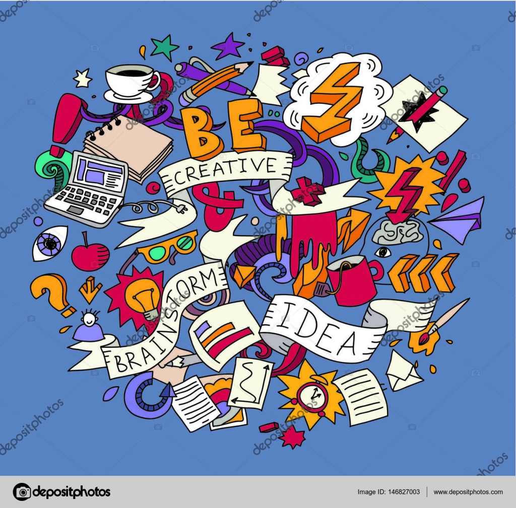 Creative doodles idea brainstorm Stock Vector by ©dashk_ 146827003