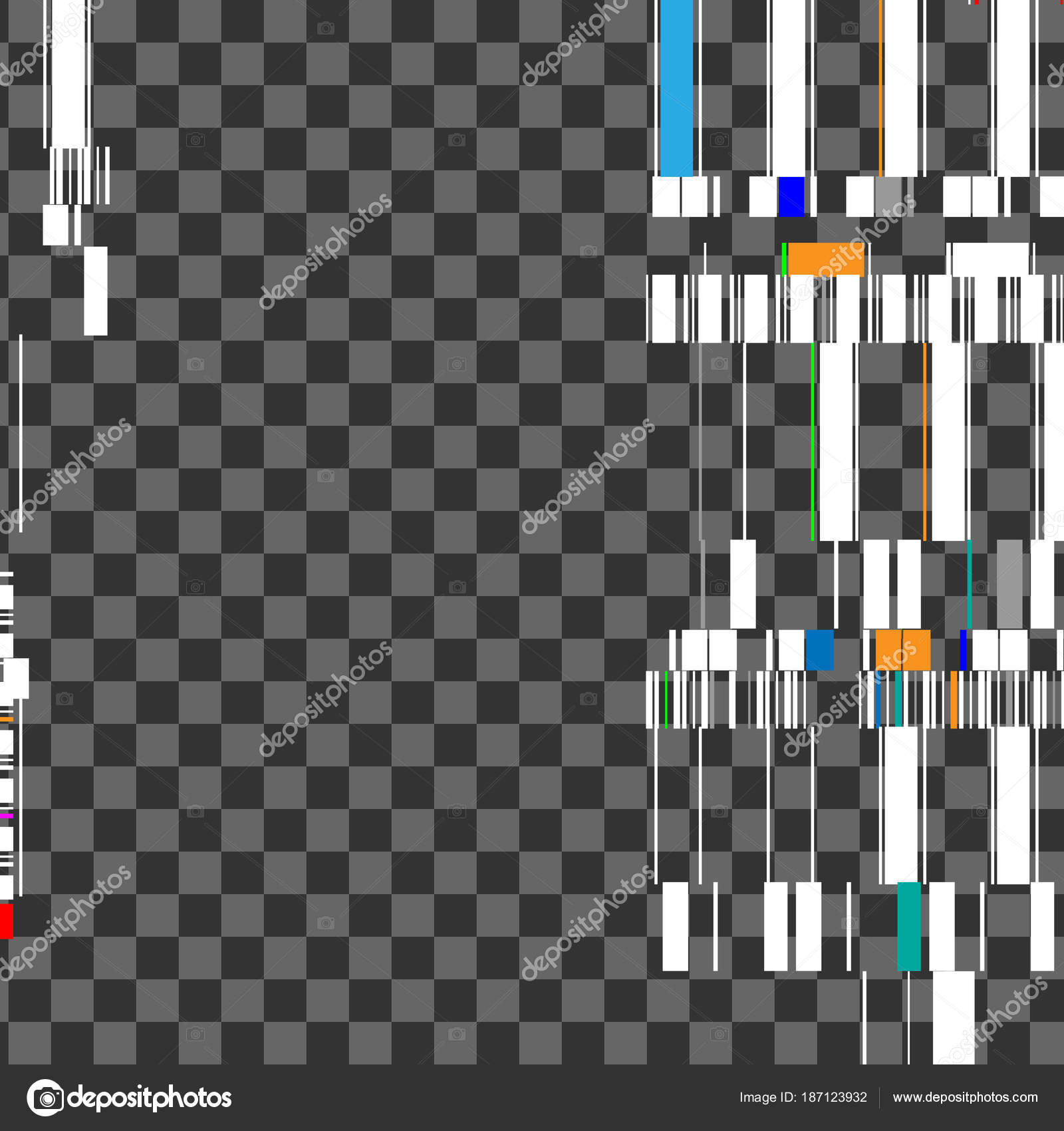 Glitch elements on transparent background Stock Vector Image by ...