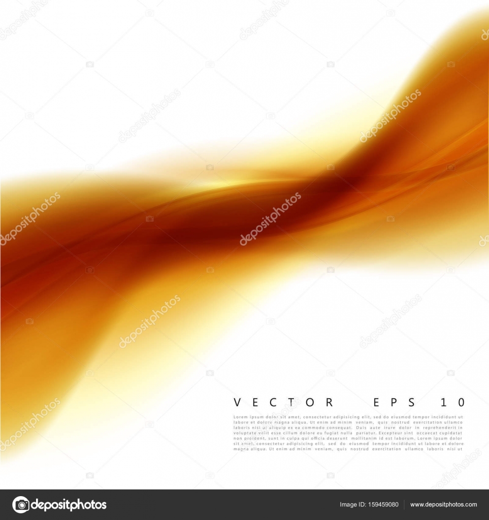 Vector illustration of an abstract orange wavy background. A smooth ...