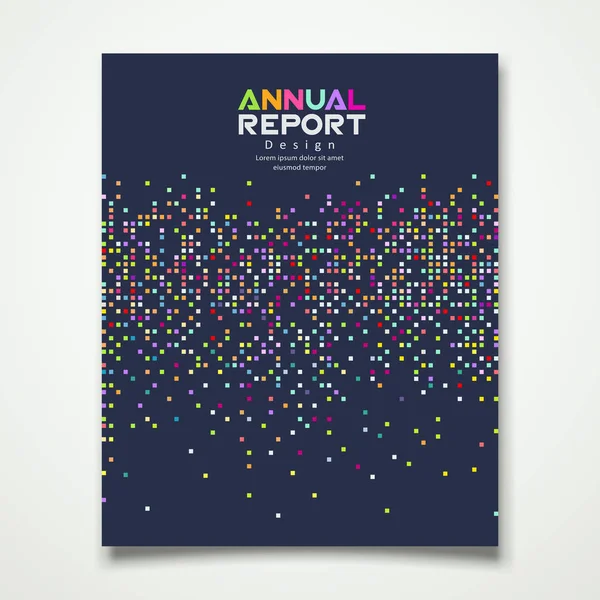 Cover Annual Report Colorful Triangle Paper Layout Design Background ...
